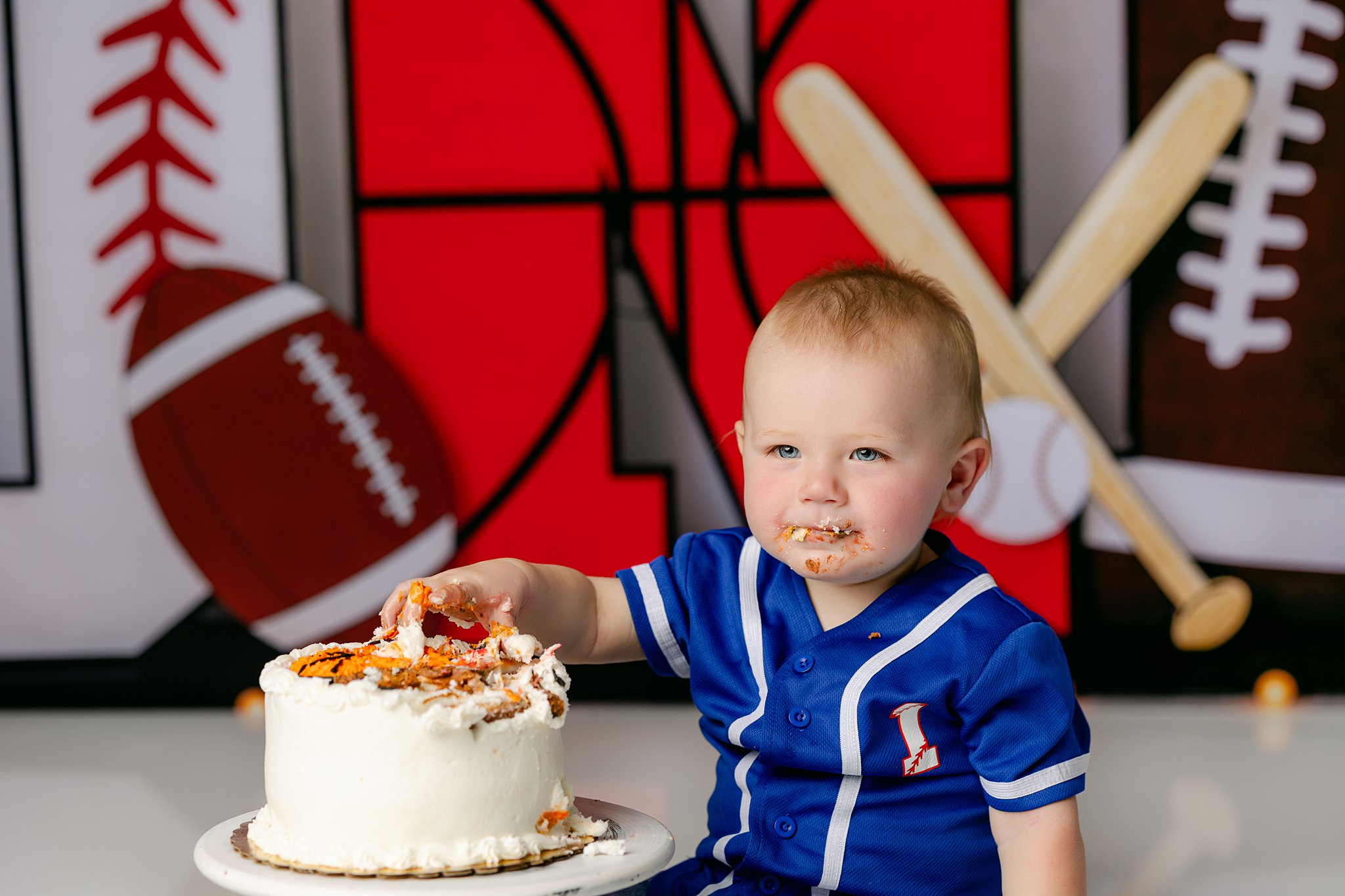 Knocking It Out of the Park | Sports Cake Smash in the Quad Cities